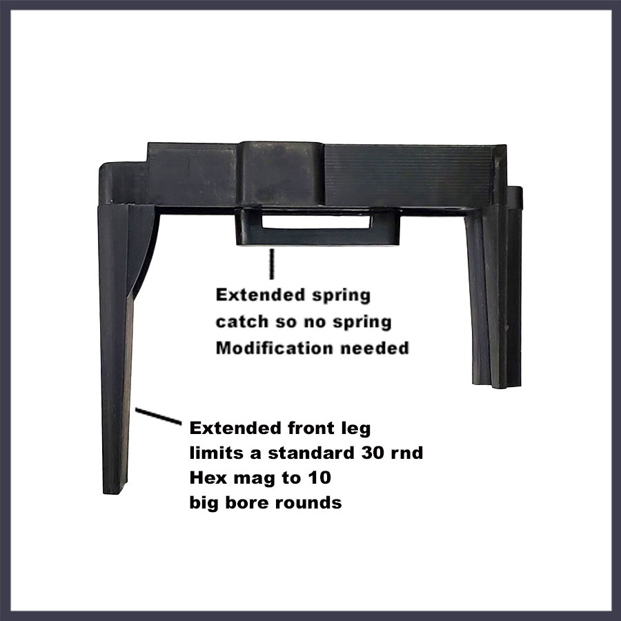 Big Bore Follower for AR15 Polymer Hex Mag - Big Bore Mag
